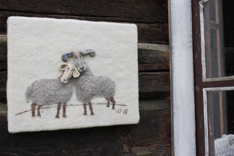 Gefilztes Bild Zusammen Wandbehang Filz Wand panel - Etsy.de