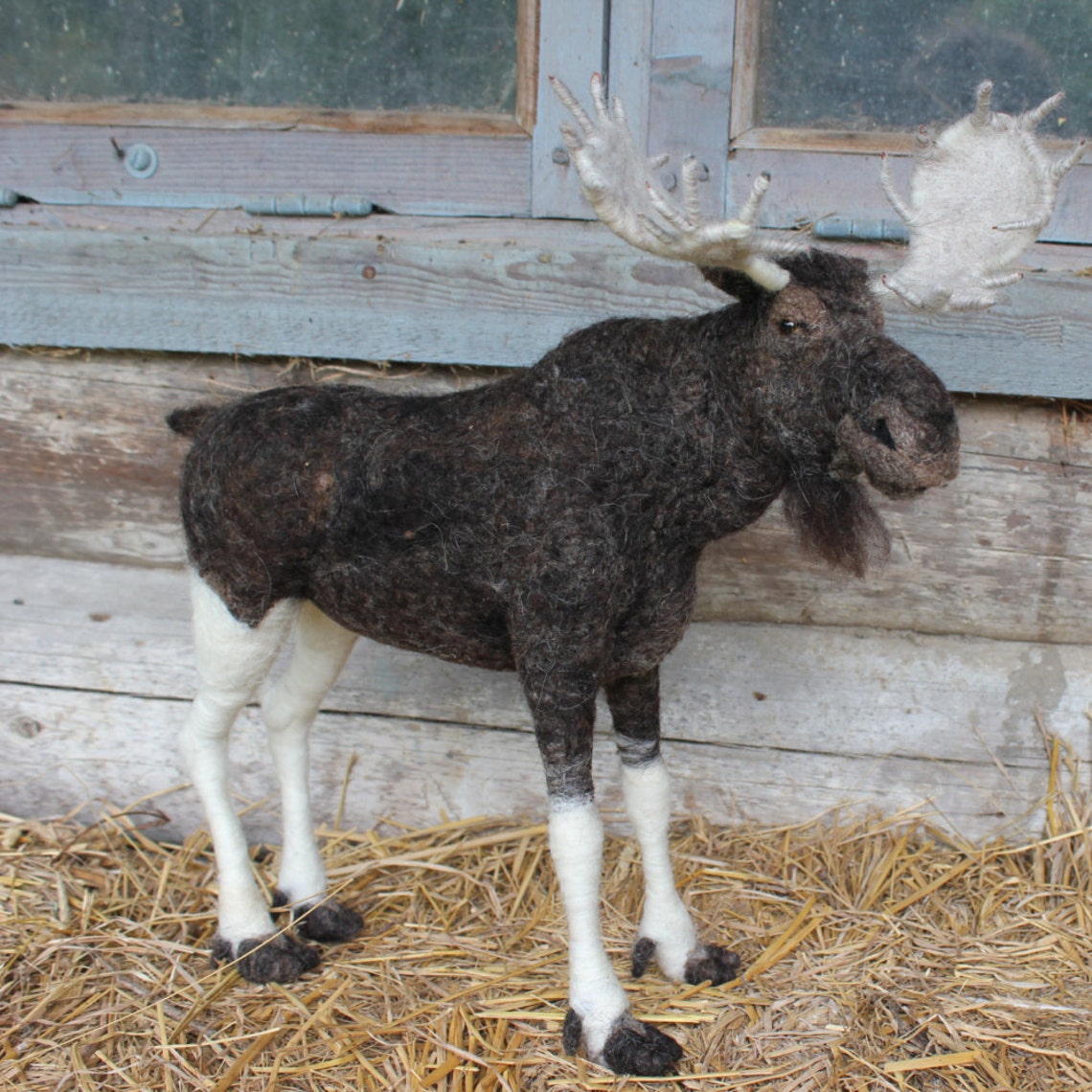 Felted Moose-needle Felted Animal Soft Sculpture-fiber Arts - Etsy
