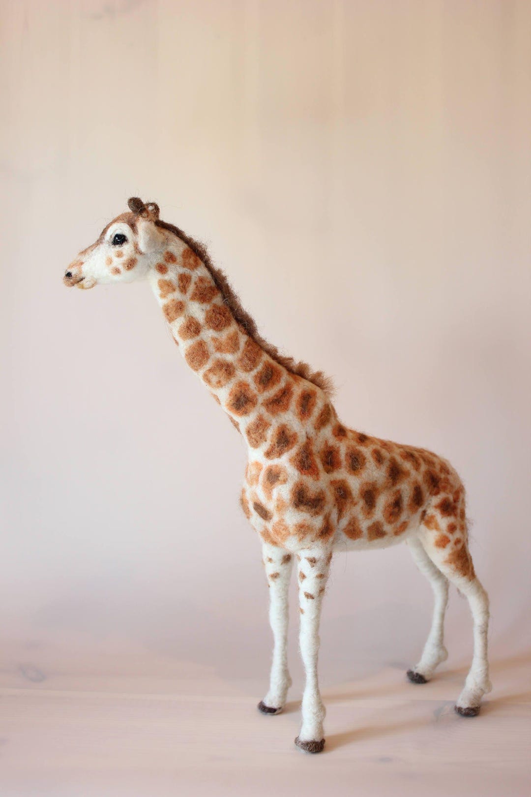 Needle Felted Giraffe Sculpture: Handmade Wool Safari Animal - Etsy