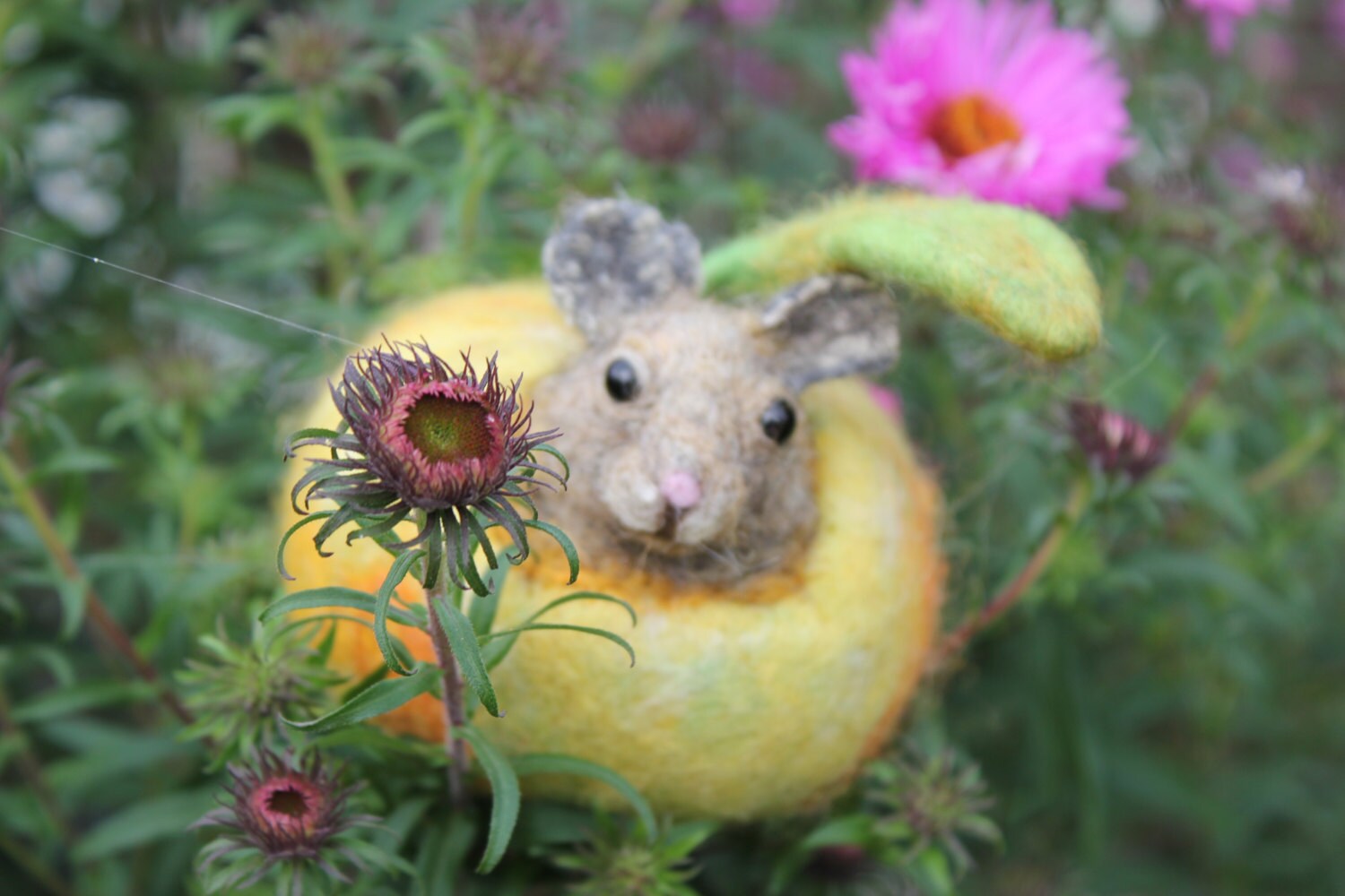 Felted Mouse at Home-Needle Felted Animal Felt Halloween | Etsy