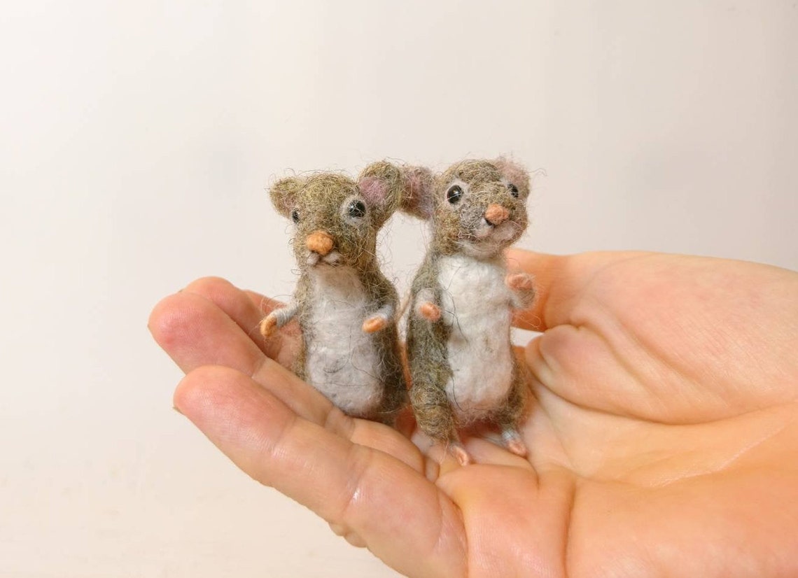 Needle Felted Mouse Miniature Soft Sculpture - Etsy