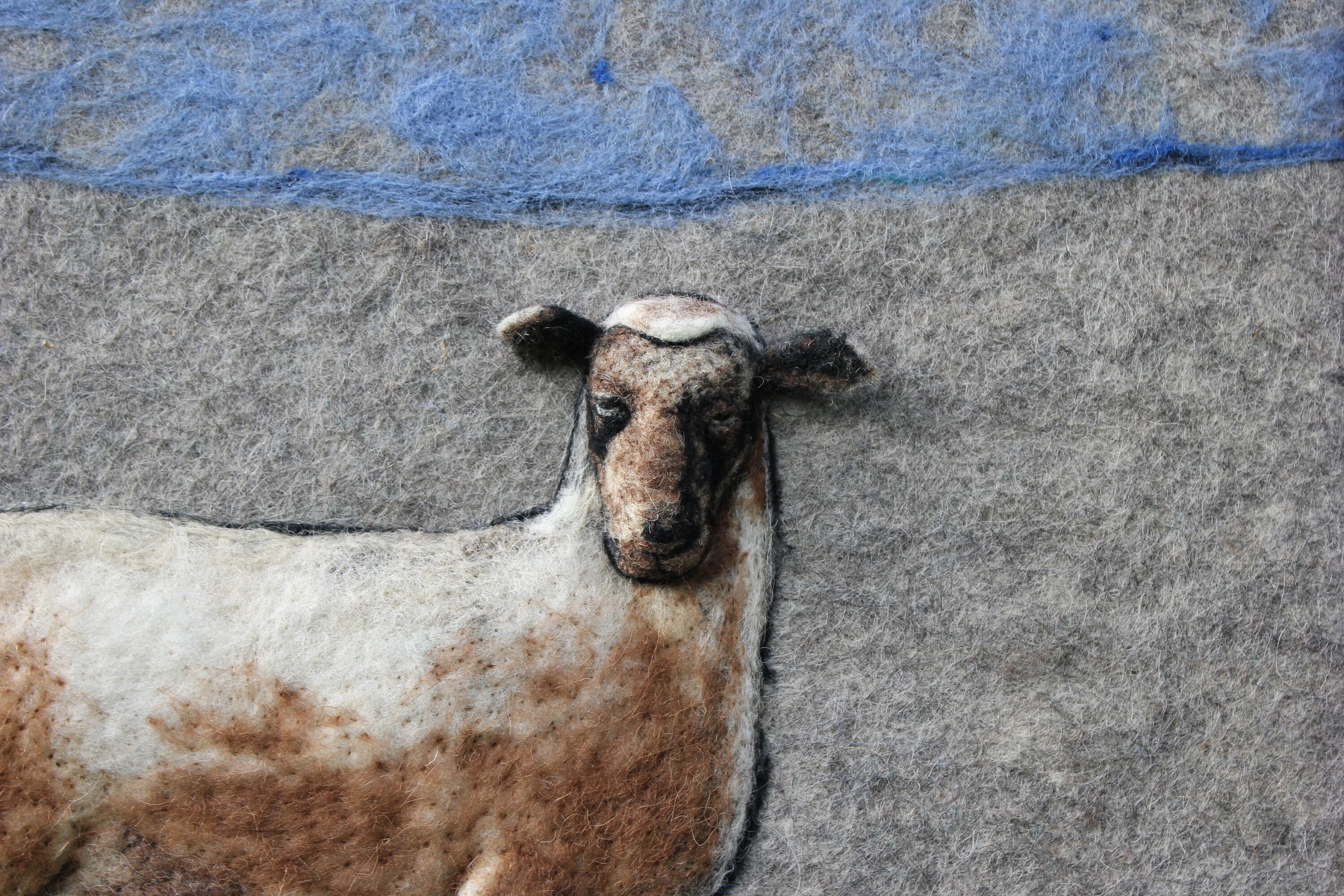 Felt Wall Hanging Felted Sheep Wool Wall Art by - Etsy UK