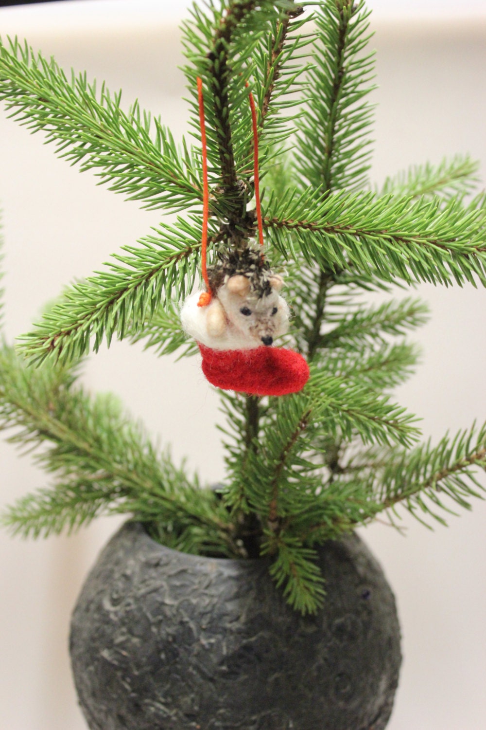Needle Felted Christmas Hedgehog Decorationchristmas - Etsy