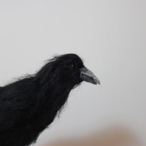 Needle Felted Crow, Black Crow Sculpture, Felt Bird Art Gift - Etsy