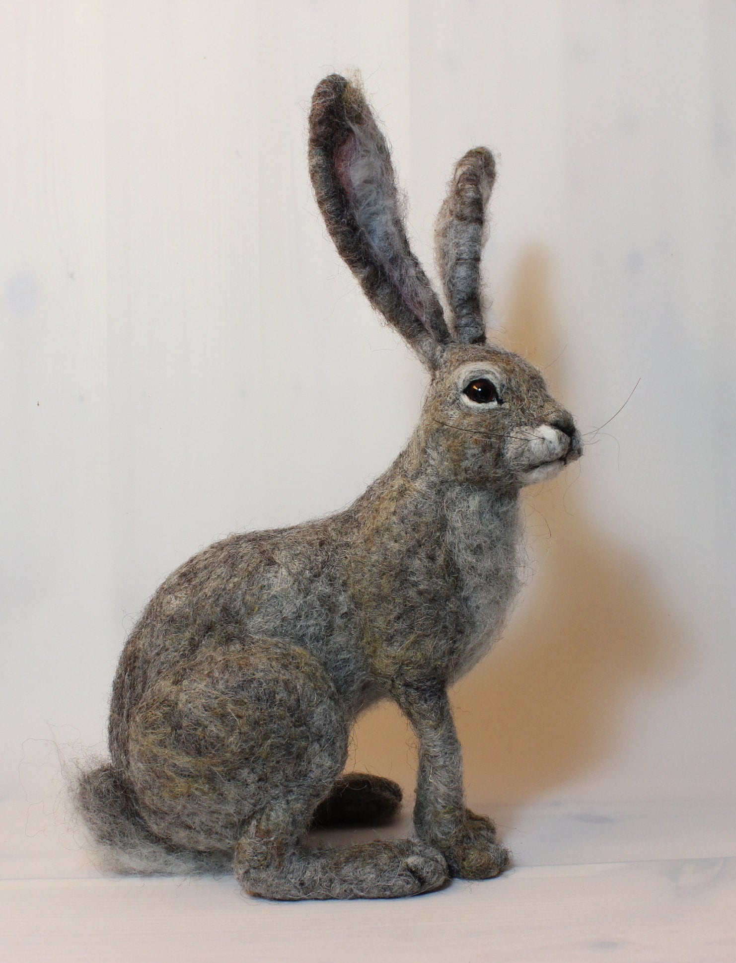 Needle Felted Hare, Soft Sculpture, Woodland Animals Made by ...