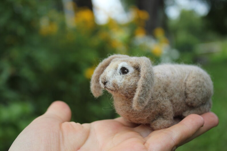 Needle Felted Rabbit or Bunny Felted Animal | Etsy