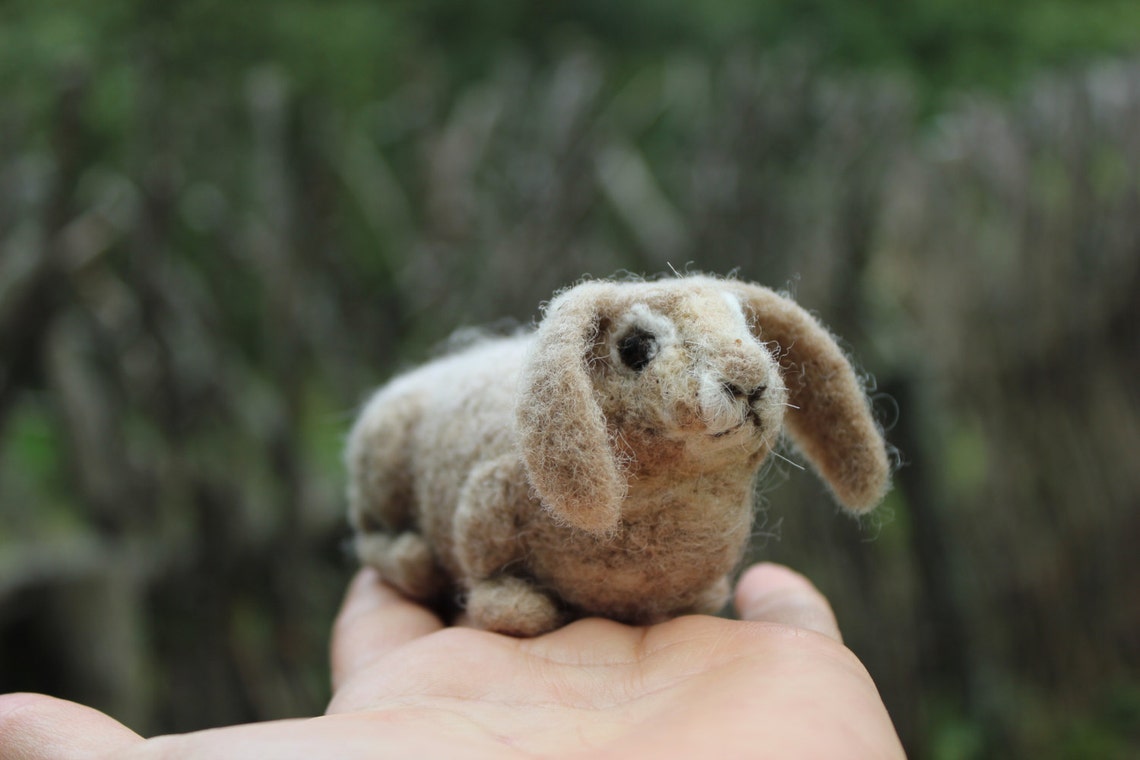 Needle Felted Rabbit or Bunny Felted Animal | Etsy