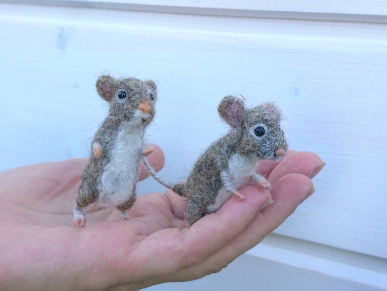 Needle Felted Mouse Miniature Soft Sculpture - Etsy