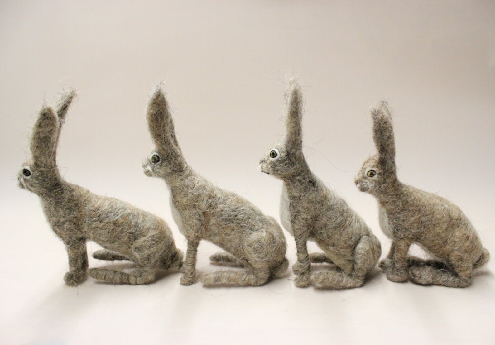 Needle Felted Hare Felted Soft Sculpture Easter Wool Gift - Etsy