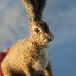 Needle Felted Hare Felt Soft Sculpture Hare Art - Etsy UK