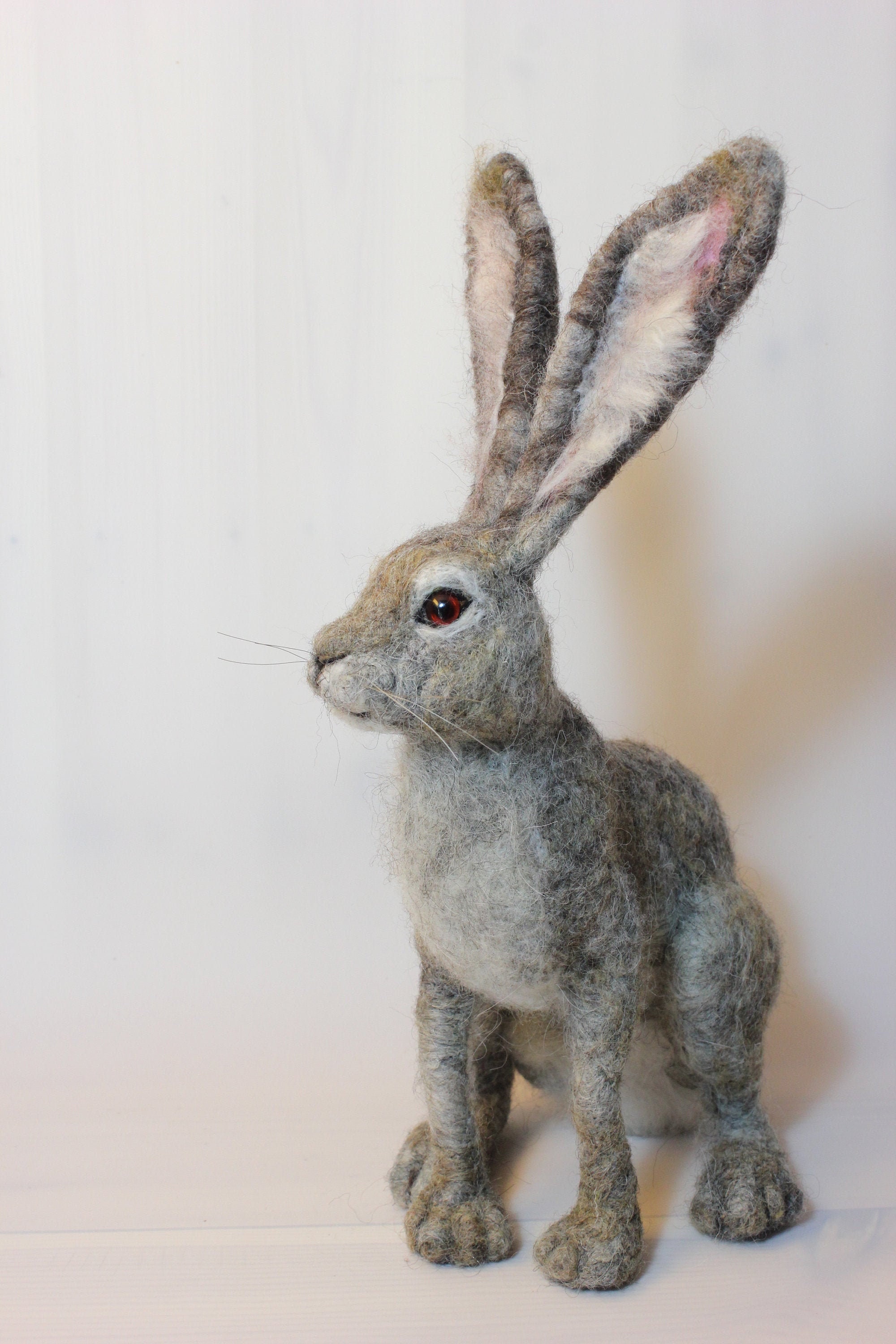 Needle Felted Hare Soft Sculpture Woodland Animals Made by - Etsy UK