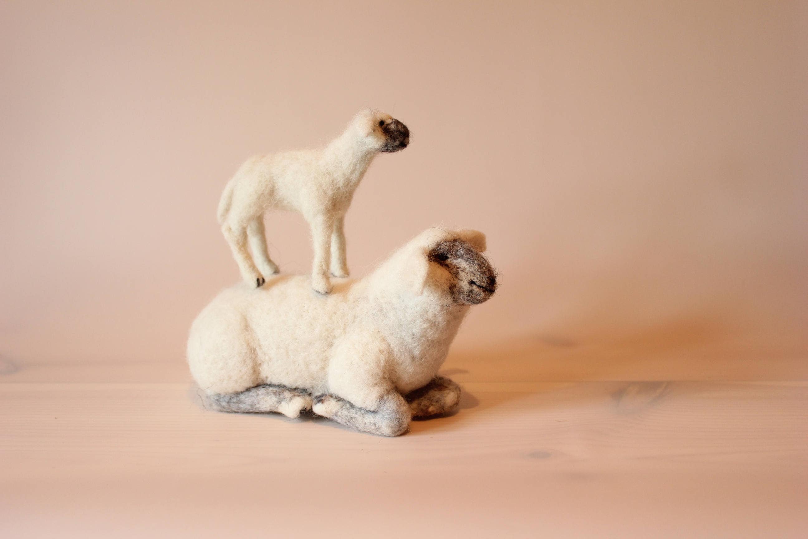 sheep and handmade lamb Sheep and sheep wool felt animals felt with ...