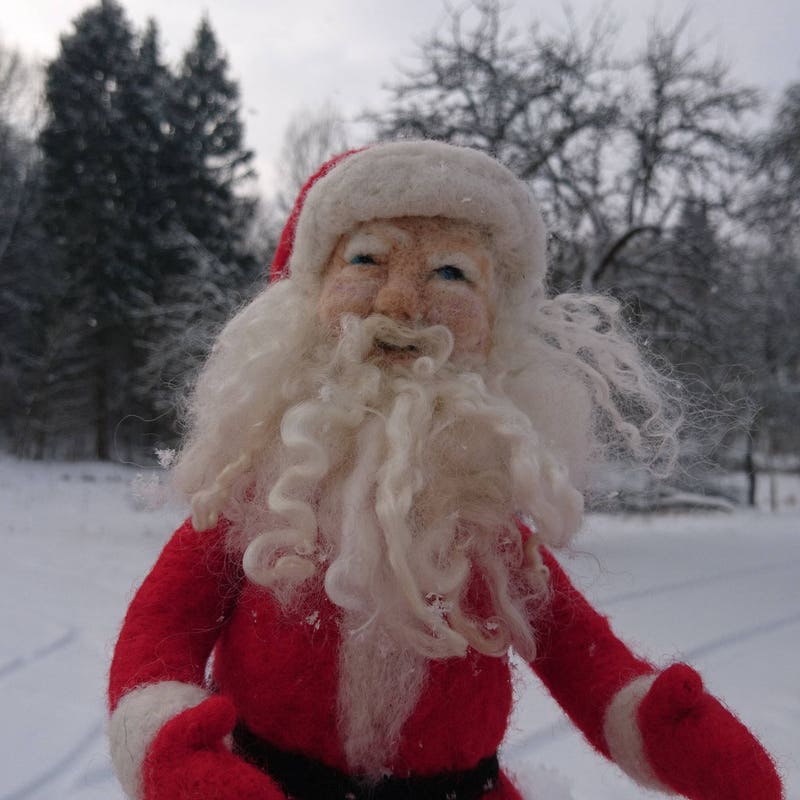 Needle Felted Santa - Etsy