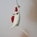 Needle Felted Mouse Ornament-christmas Mouse-handmade-hanging-mouse ...