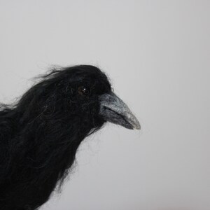 Needle Felted Crow, Black Crow Sculpture, Felt Bird Art Gift - Etsy