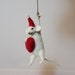 Needle Felted Mouse Ornament-christmas Mouse-handmade-hanging-mouse ...