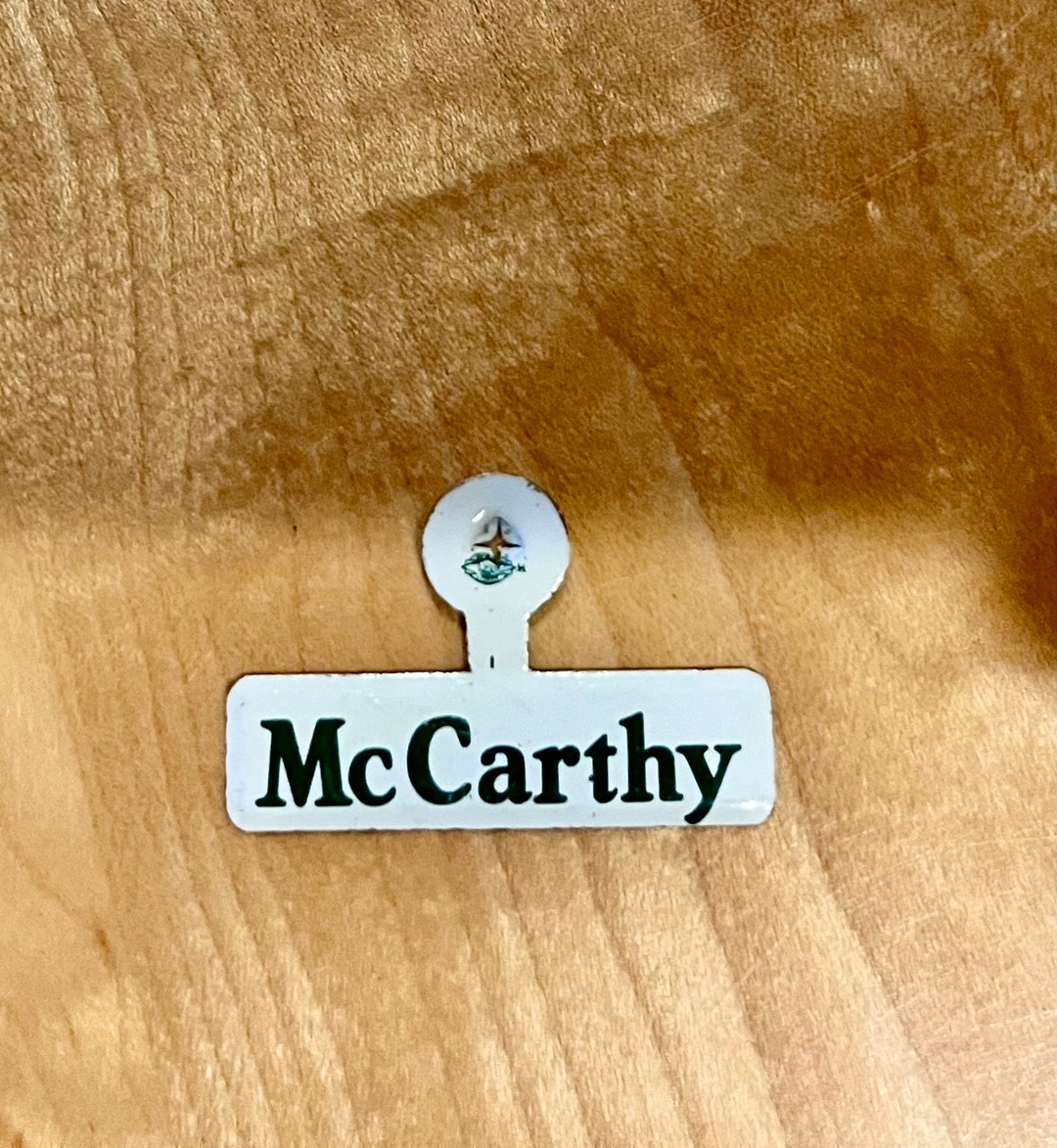 Vintage 1968 Mccarthy Campaign Lapel Tab/ "mccarthy"/ 1968 Democratic ...