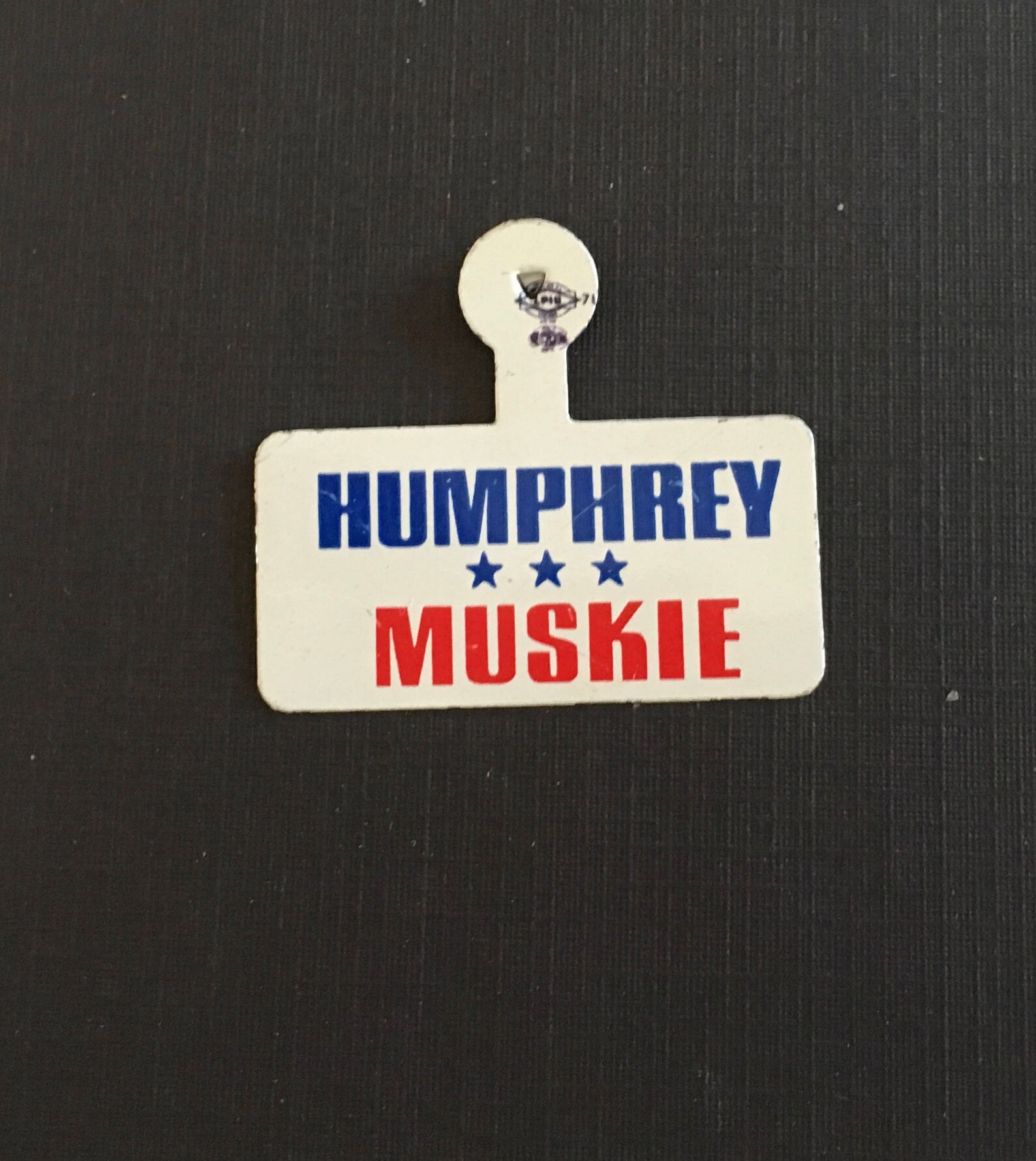 Vintage Humphrey Muskie Lapel Tab/ 1968 Election/ Hubert - Etsy