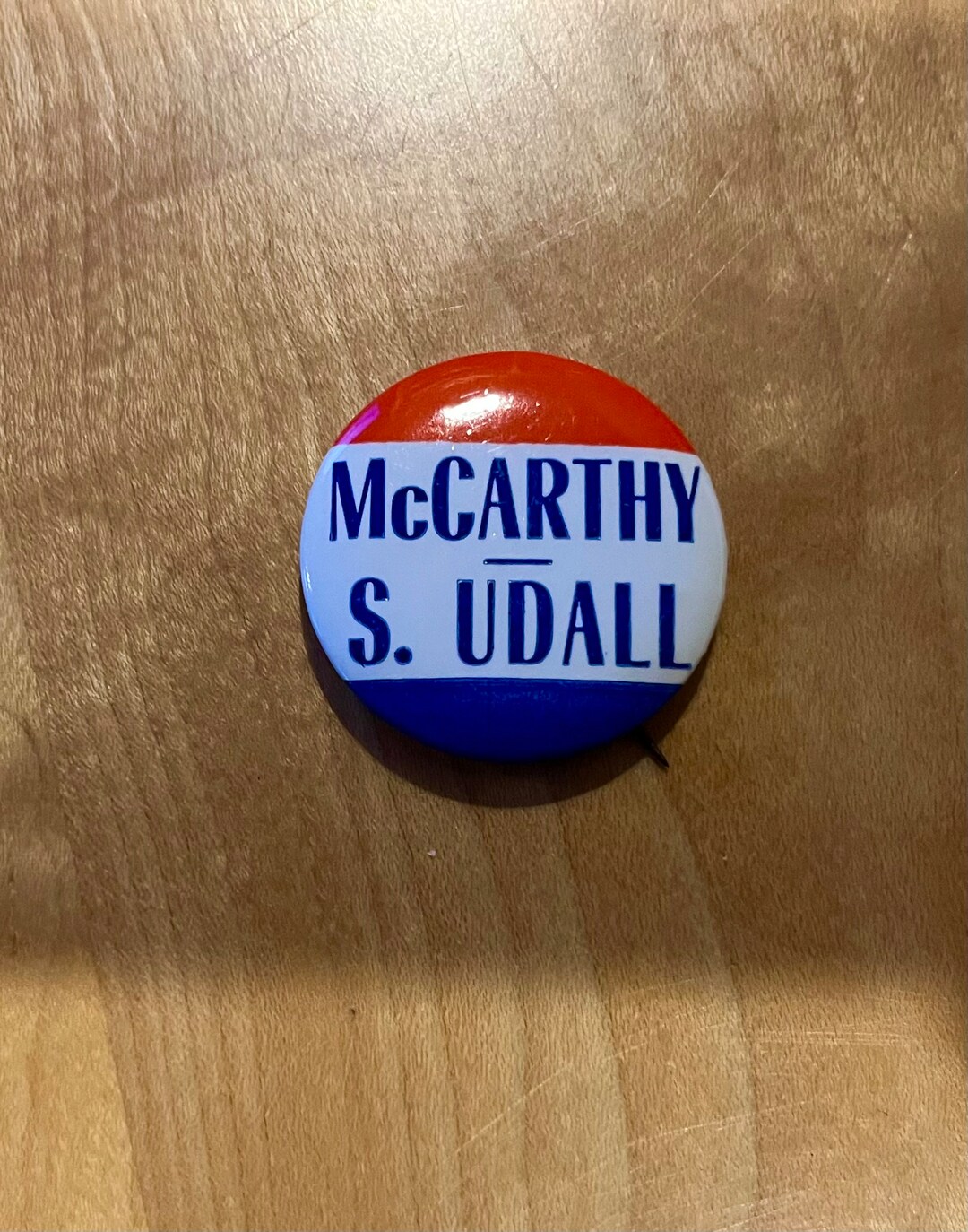 Vintage 1968 Mccarthy Campaign Button/ mccarthy S. Udall/ 1968 ...