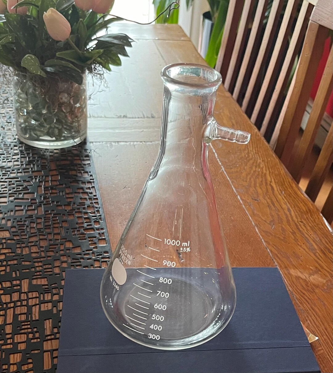 Vintage Pyrex 1000 Ml Filtering Flask/ Vintage 1000 Ml Pyrex Laboratory ...