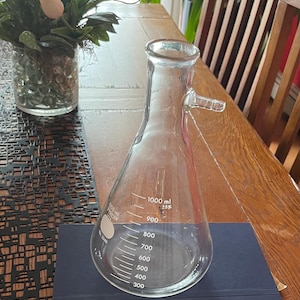 Vintage Pyrex 1000 Ml Filtering Flask/ Vintage 1000 Ml Pyrex Laboratory ...