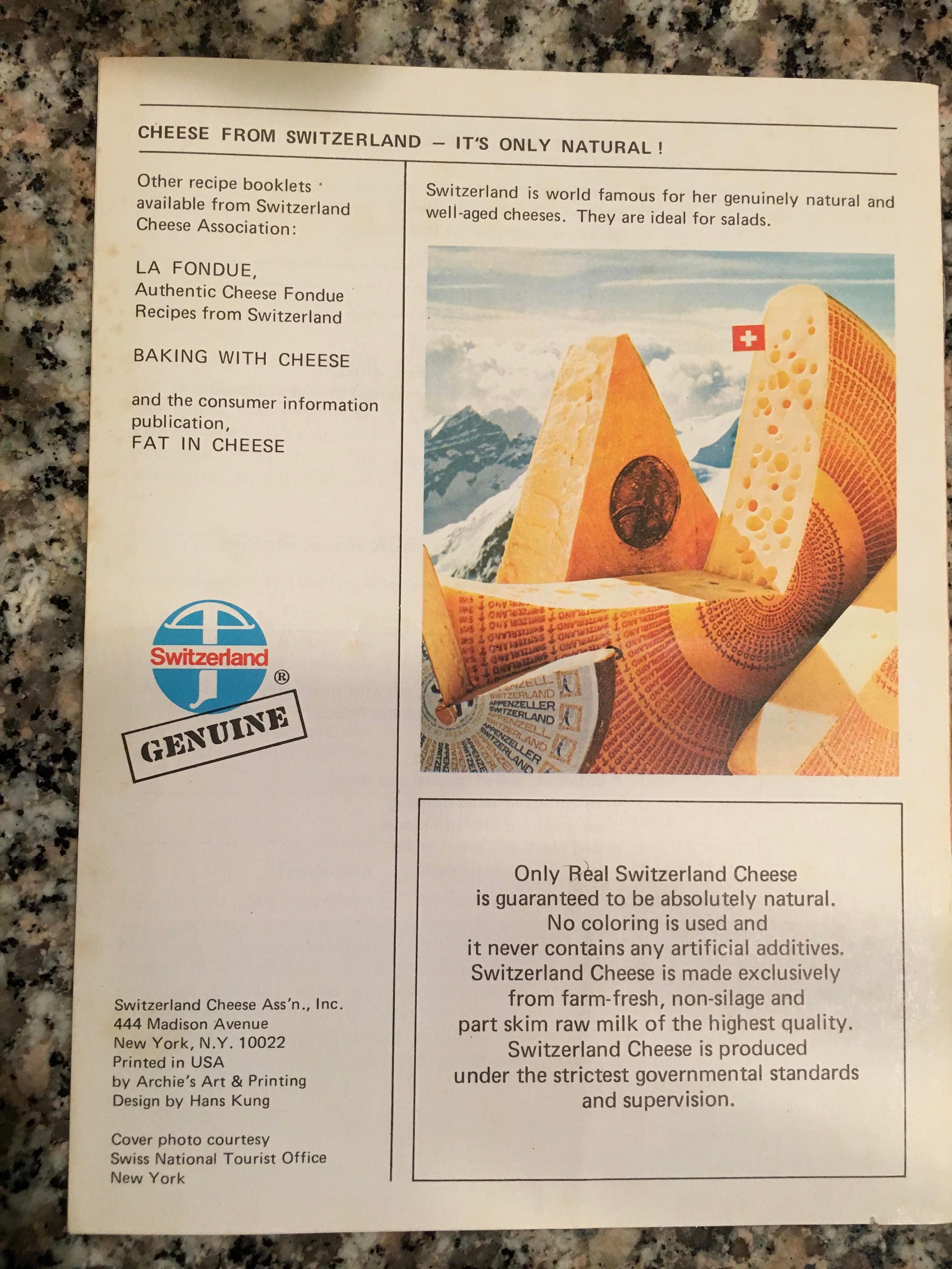 Vintage Cooking Brochure: CHEESE SALADS/ Cheese Recipes From - Etsy