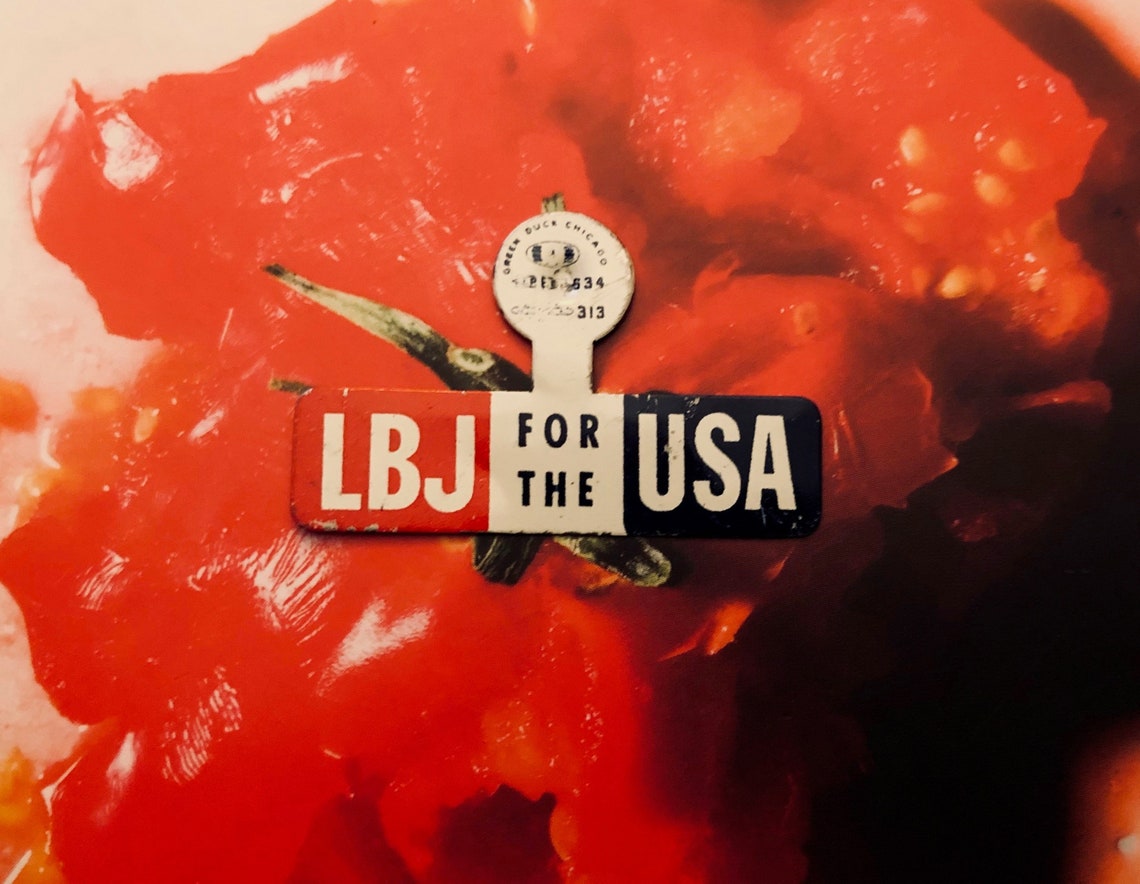 Vintage 1964 Lbj Presidential Campaign Lapel Tab Lbj Etsy