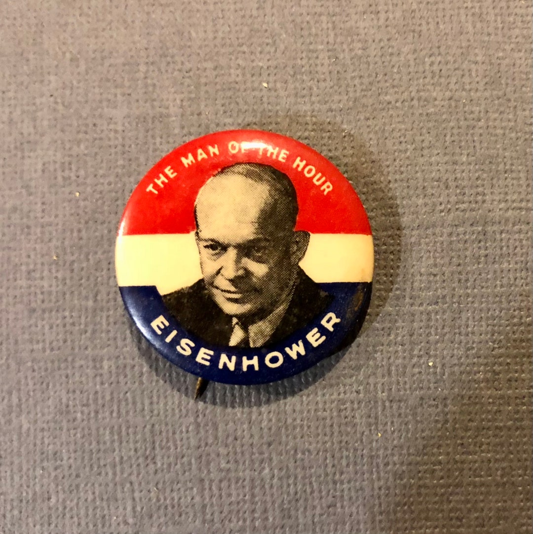 Vintage 1950s Eisenhower Campaign Button/ the Man of the - Etsy