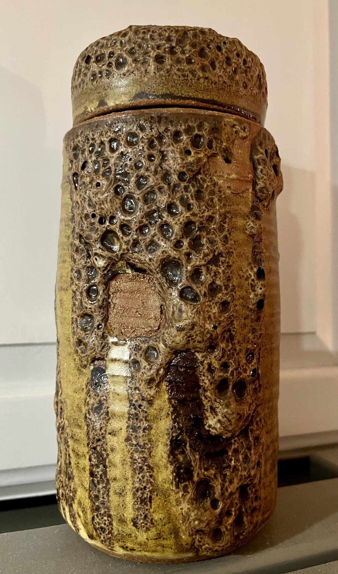 Vintage Edna Arnow Volcanic Glaze Studio Pottery/ Chicago 1960s MCM ...