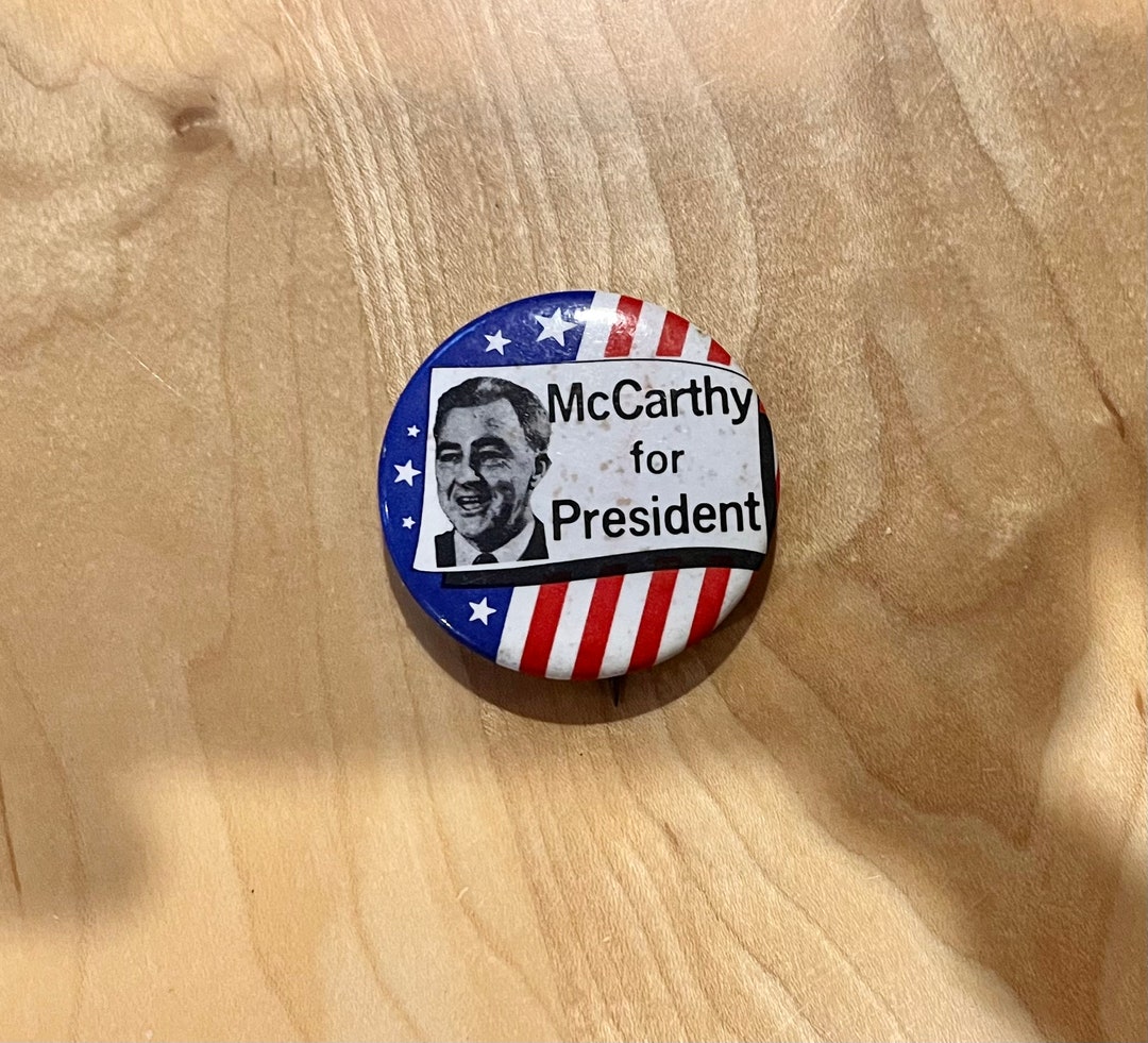Vintage 1968 Mccarthy Campaign Button/ "mccarthy for President"/ 1968 ...