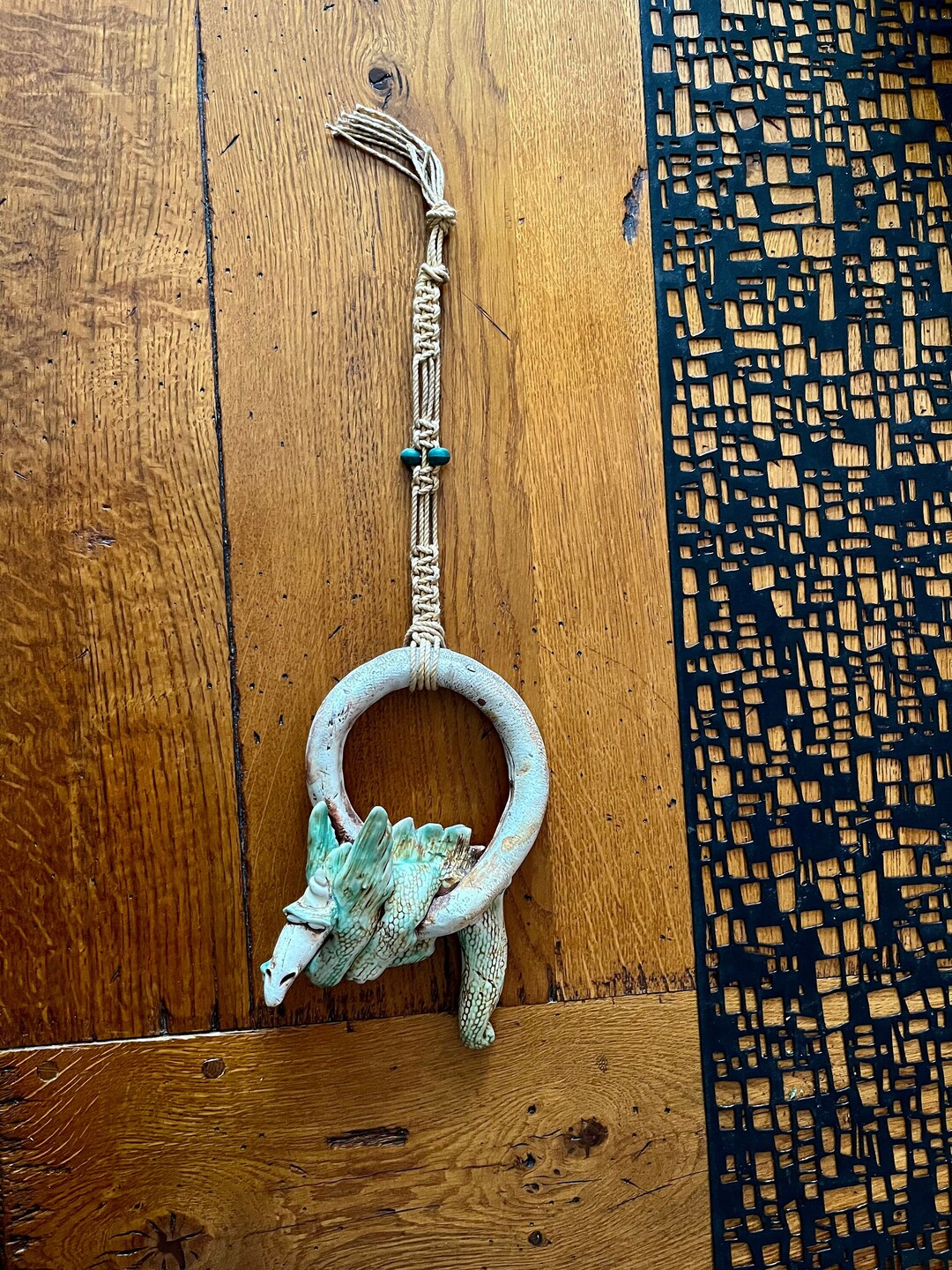 Vintage Wild Earth Dragon Wall Hanging/ Pottery Dragon Wall Hanging ...