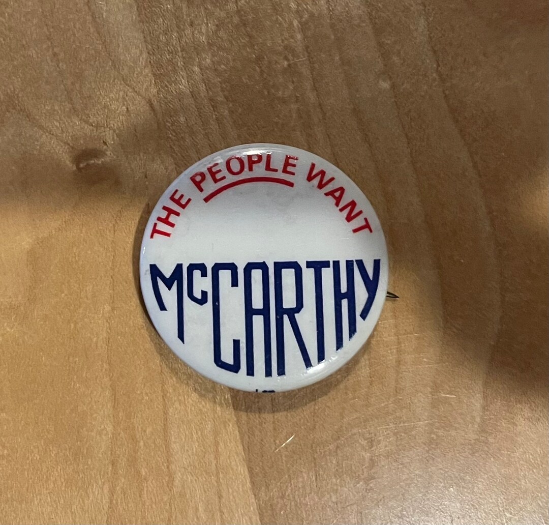 Vintage 1968 Mccarthy Campaign Button/ "the People Want Mccarthy"/ 1968 ...