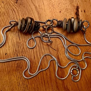 Vintage Terri Logan Necklace/ Over the Head Long Necklace/ Terri Logan ...