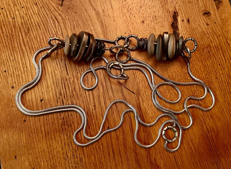 Vintage Terri Logan Necklace/ Over the Head Long Necklace/ Terri Logan ...