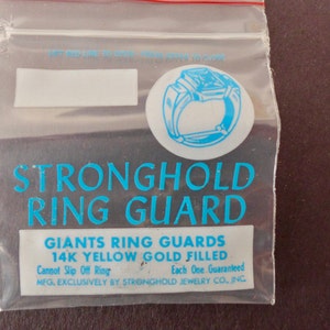 Stronghold Ring Guards/ "giants" Size Yellow Gold Filled/ Vintage 1970s ...