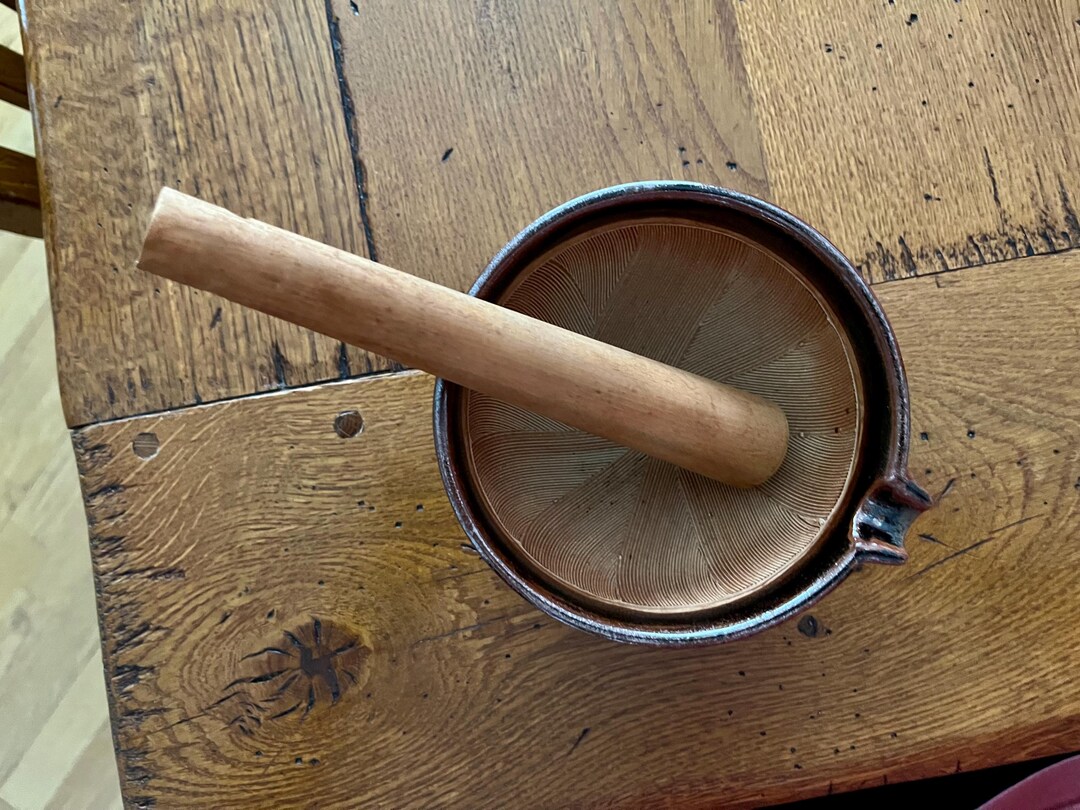 Japanese Suribachi/ Vintage Ceramic Mortar and Pestle Made in Japan ...