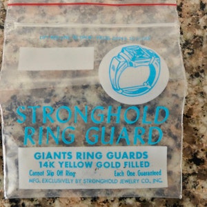 Stronghold Ring Guards/ "giants" Size Yellow Gold Filled/ Vintage 1970s ...