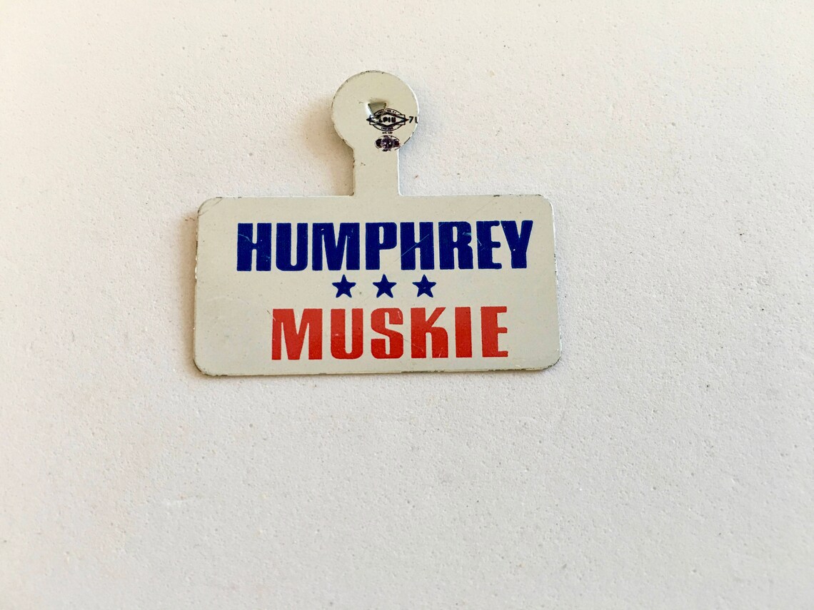 Vintage Humphrey Muskie Lapel Tab/ 1968 Election/ Hubert - Etsy