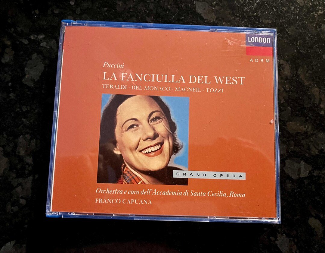 Opera -puccini: La Fanciulla Del West/ Tebaldi & Del Monaco / Conductor Capuana/ 2 CD Box Set ...