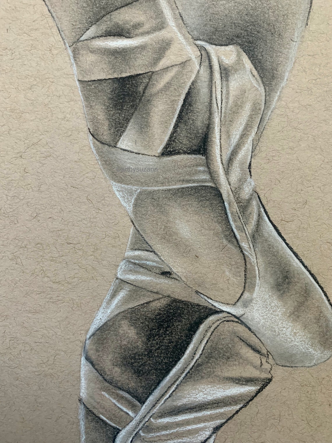 Art Print Ballet Shoes Dancer Art Print Pointe Shoes Drawing Ballet ...