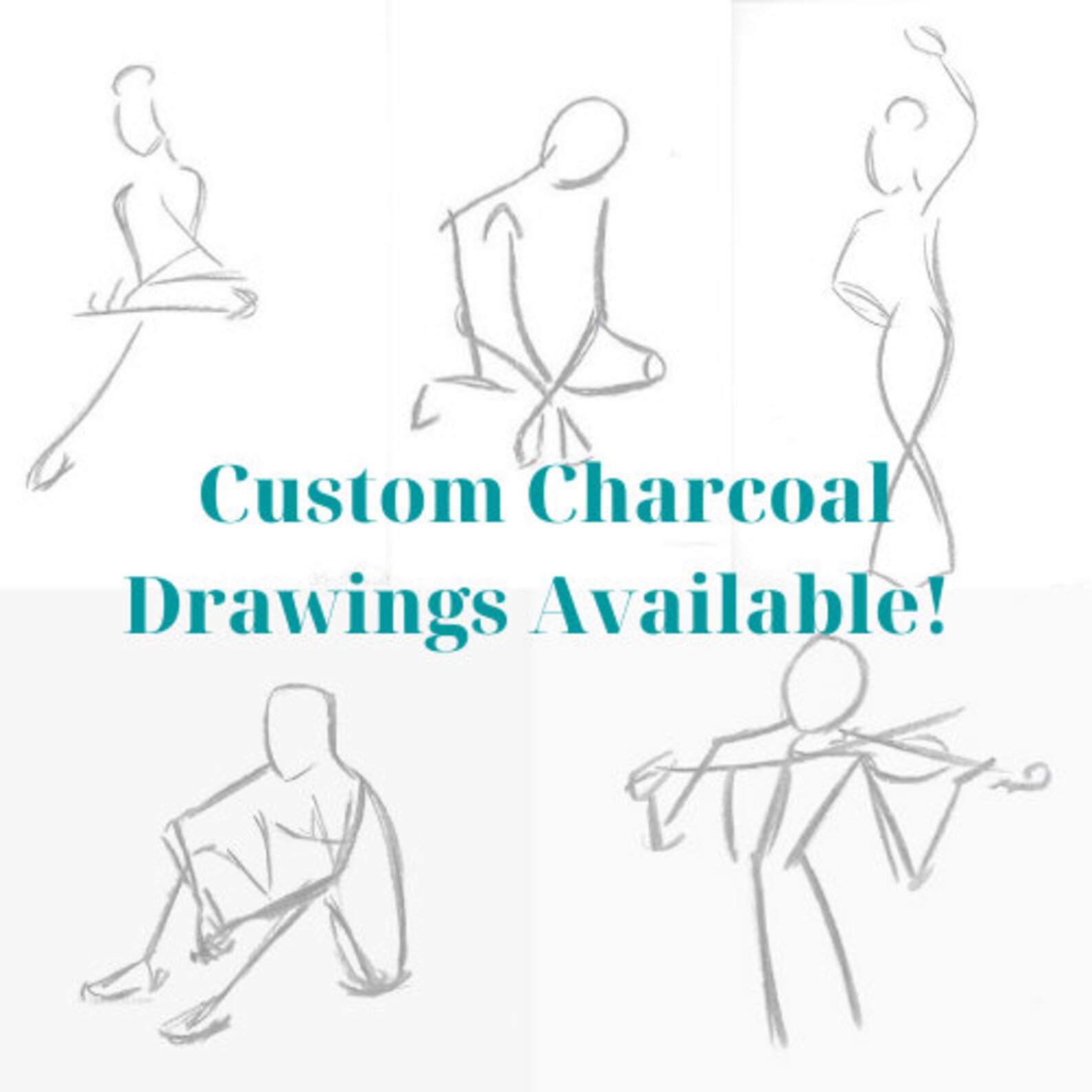 Original Sitting Dancer Charcoal Sketch | Original Figure Drawing ...