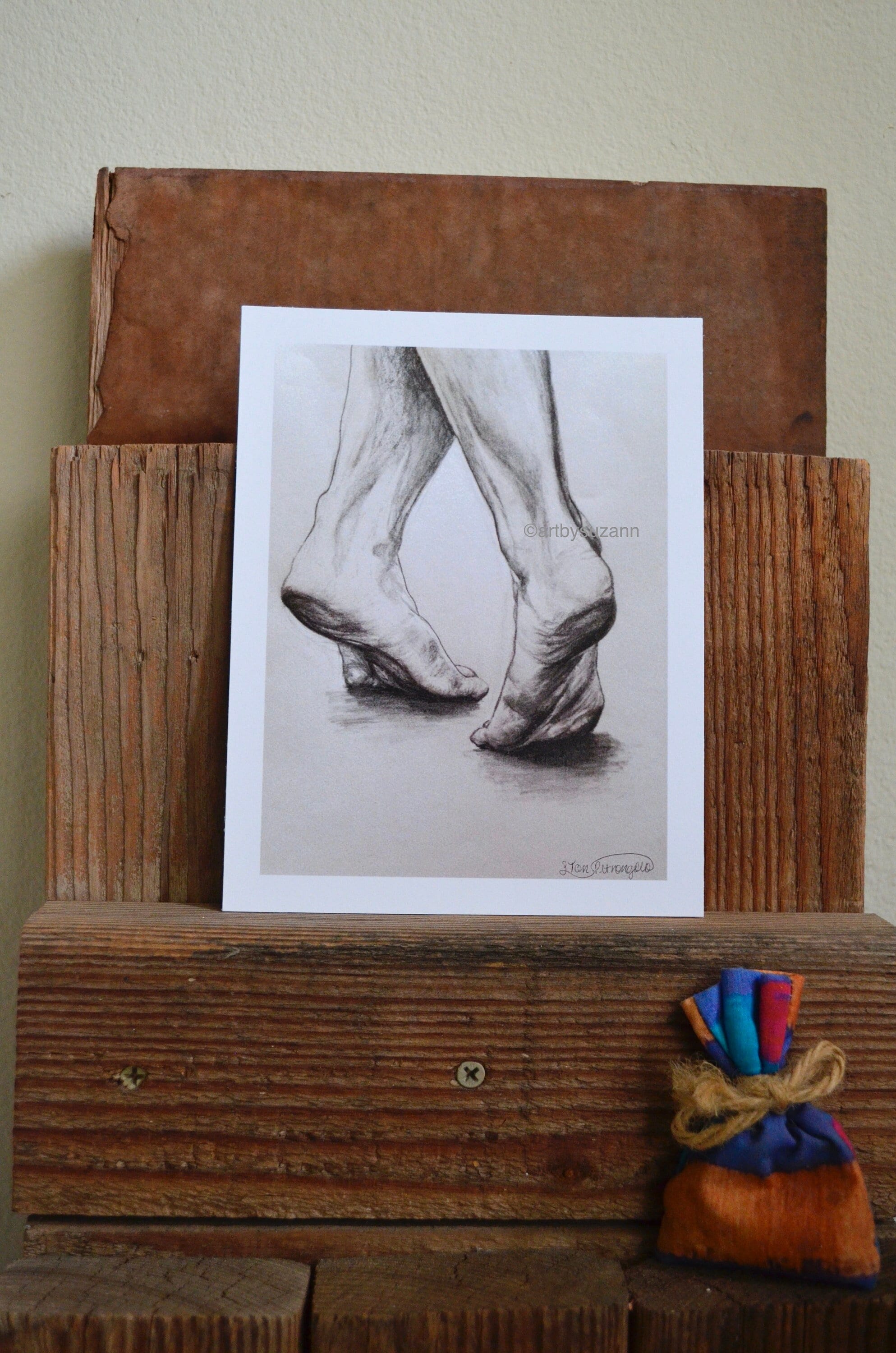 Art Print Dancer Feet Dancer Pencil Sketch Dance Teacher Gift Dance ...