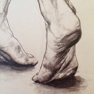 Instant Download Dancing Feet Art | Printable Dance Drawing | Ballet ...