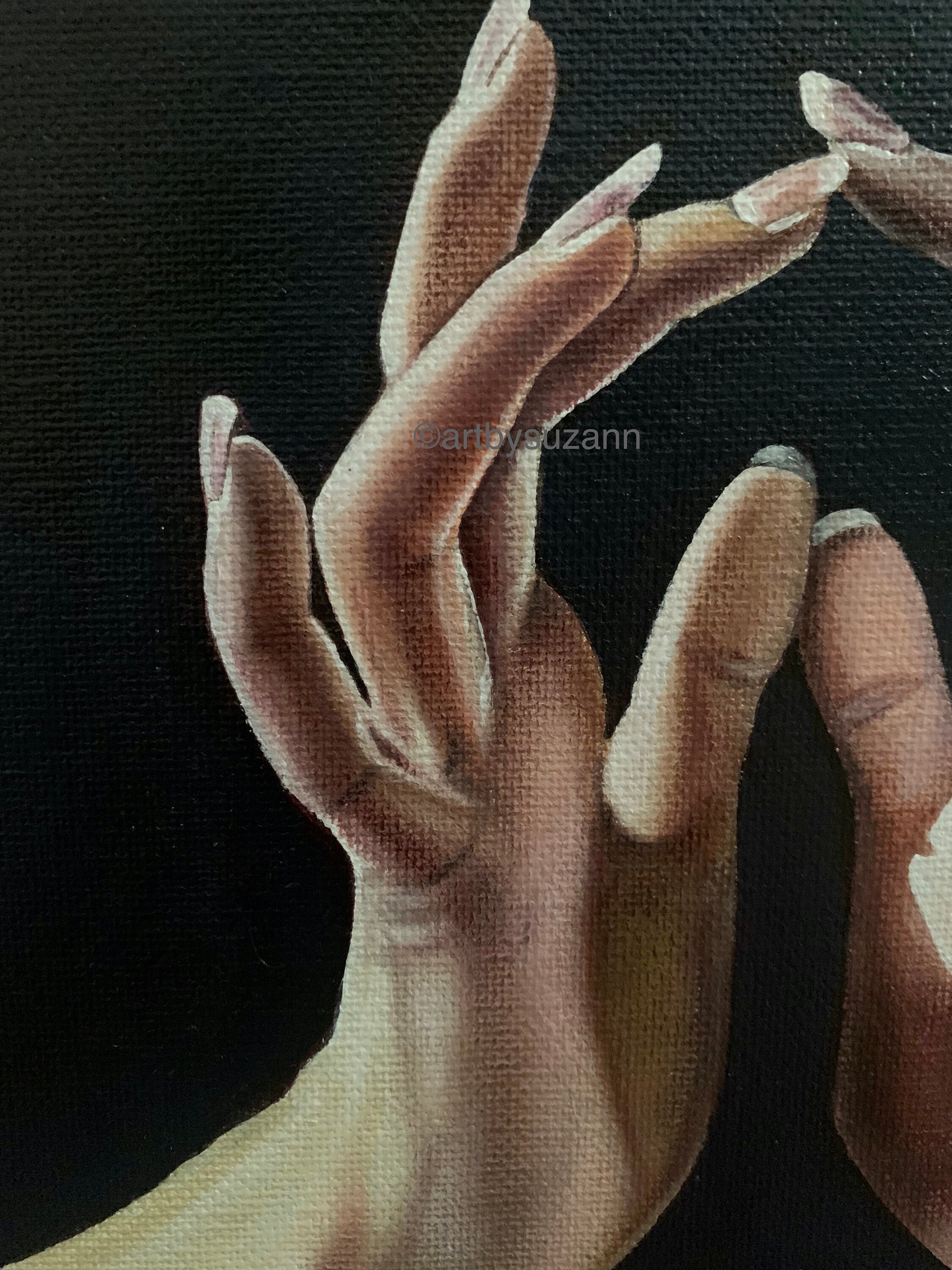 Hands Fine Art Print | Hands and Light Painting | Hands Study | Figure ...