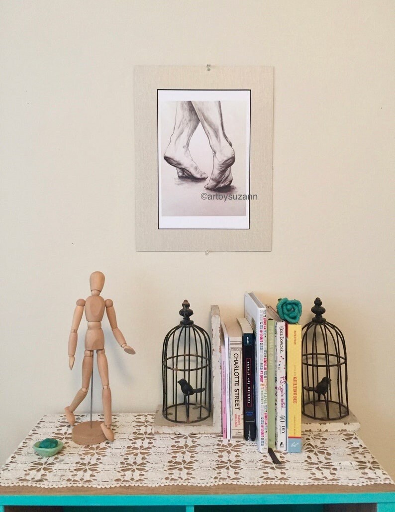 Dancing Feet Art Print | Figure Drawing Art Print | Dancer Art ...