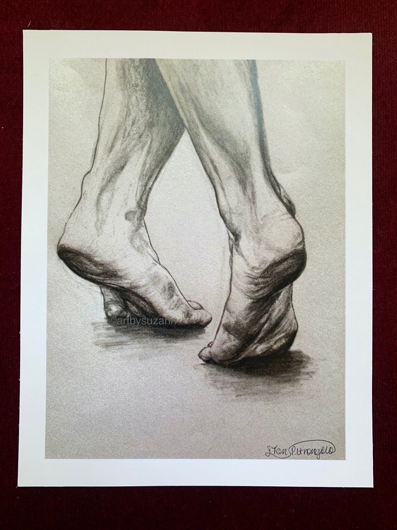 Dancing Feet Art Print | Figure Drawing Art Print | Dancer Art ...