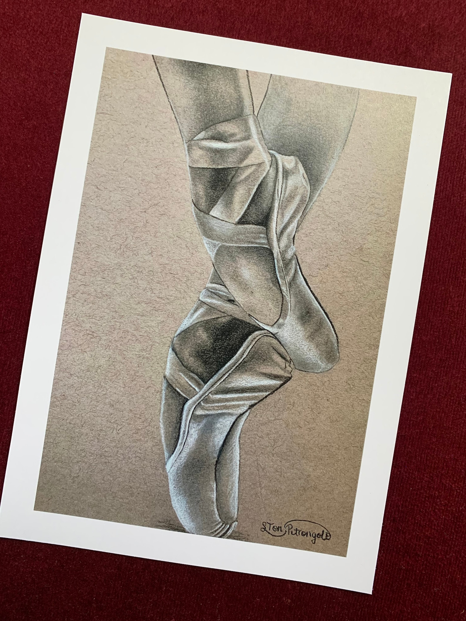 Art Print Ballet Shoes Dancer Art Print Pointe Shoes Drawing Ballet ...