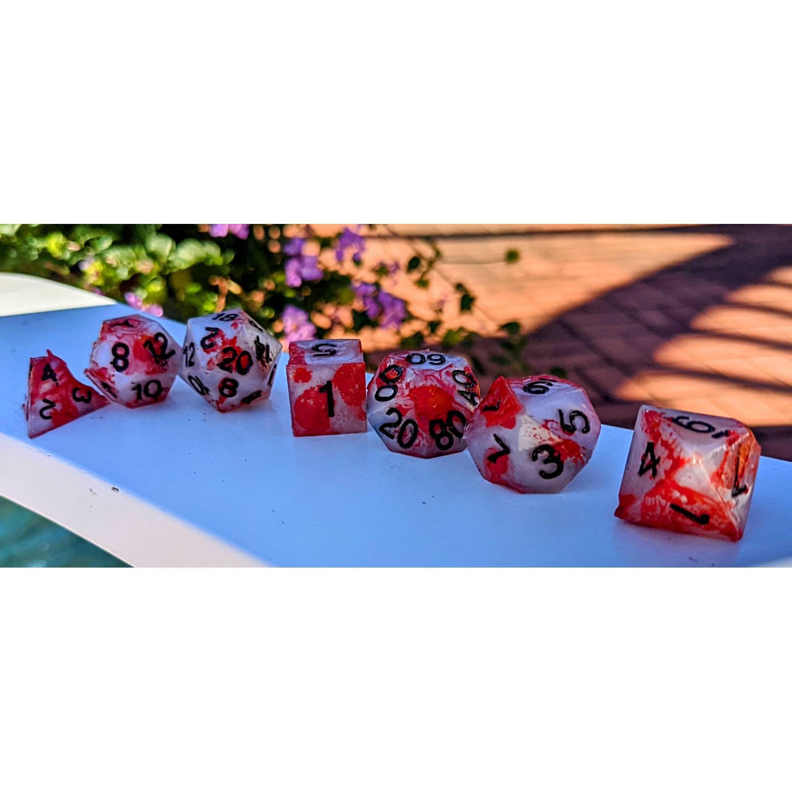 Blood Splatter/ Horror Themed Polyhedral Dice. - Etsy