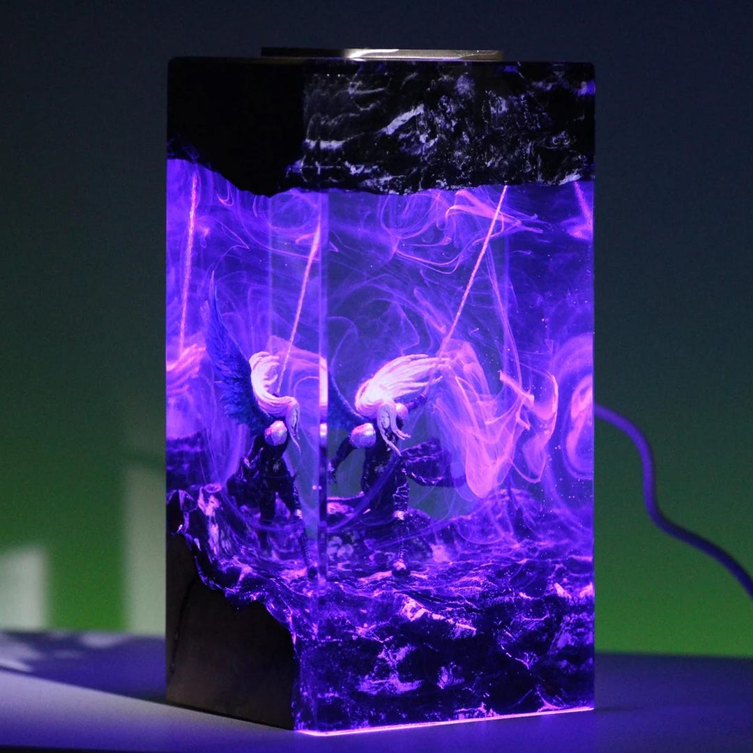 Custom Sep.hiroth Lamp, Resin Night Light, Epoxy Wood Night Lamp, Gift ...