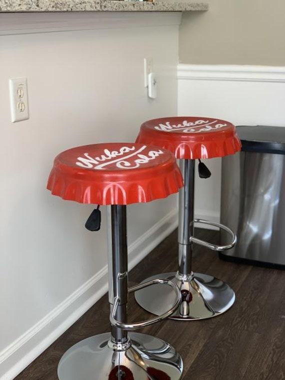 Nuka Cola Bottle Cap Bar Stools Etsy
